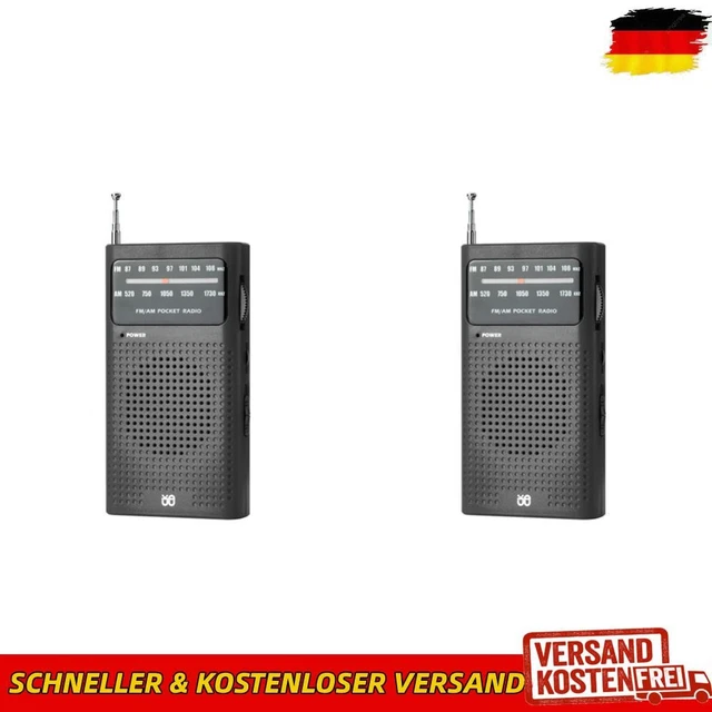 FULL BAND AM FM Radio Battery Powered Analog Portable Pointer Radio ...