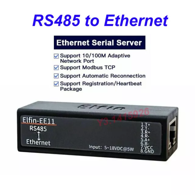 100M RJ45 TCP IP to RS-232 RS-485 RS-422 Converter Serial Server Manual Setting £126.01 ...