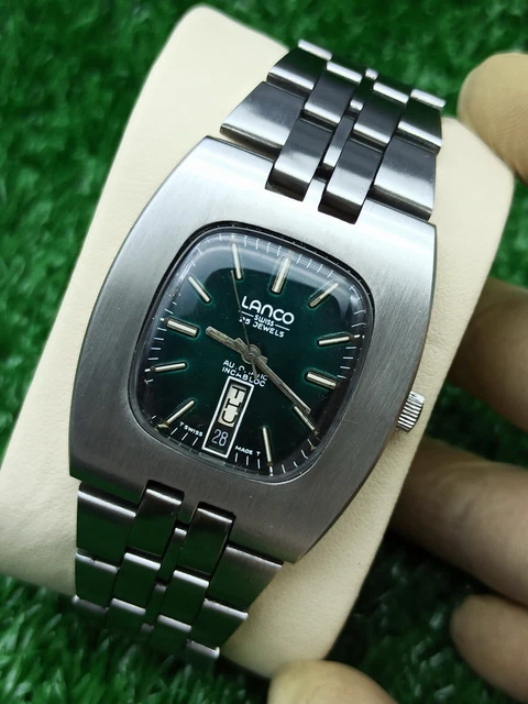 ICONIC 60S LANCO Automatic 25 Jewels Green TV Watch Vintage Authentic Swiss Rare EUR 434,28 ...