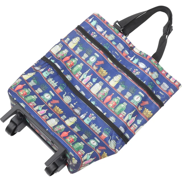 SHOPPING TROLLEY FOLDING Shopping Cart Rolling Tote Bag Pouch With ...