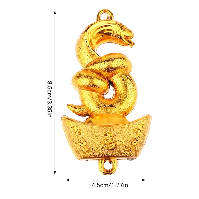 2025 YEAR OF The Snake Gold-Plated Plastic Zodiac Snake Pendant Lucky ...