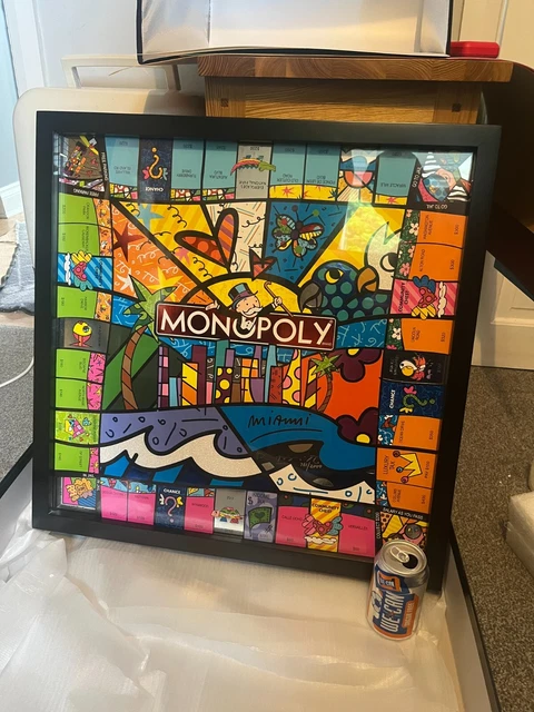 ROMERO BRITTO, SIGNED and numbered Official Miami Monopoly, accessories ...