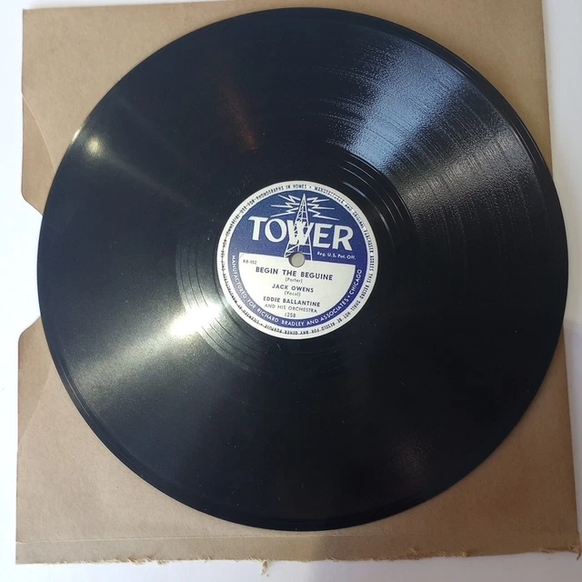 JACK OWENS/HOW SOON/BEGIN THE BEGUINE/ 10-inch Shellac 78RPM TOWER 1258 ...