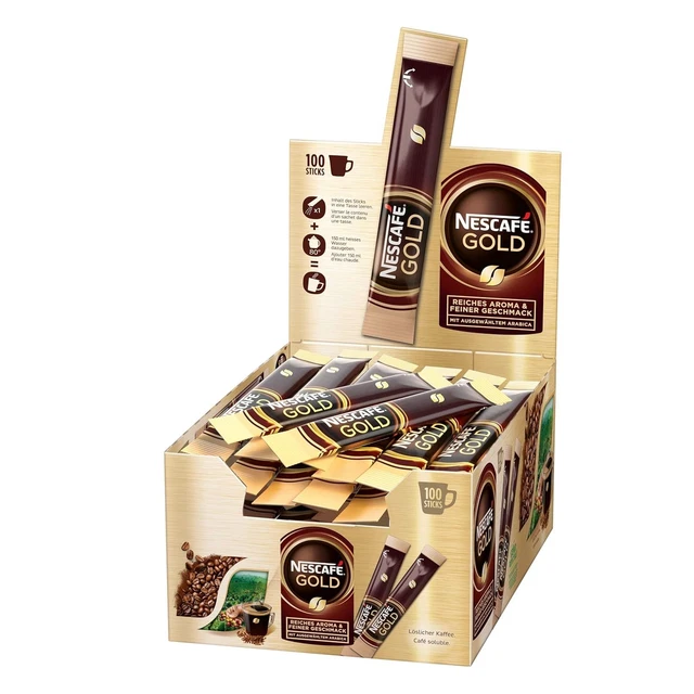 NESCAFÉ GOLD DE Luxe Sticks Löslicher Kaffee Instant 100 Sticks je 2g ...