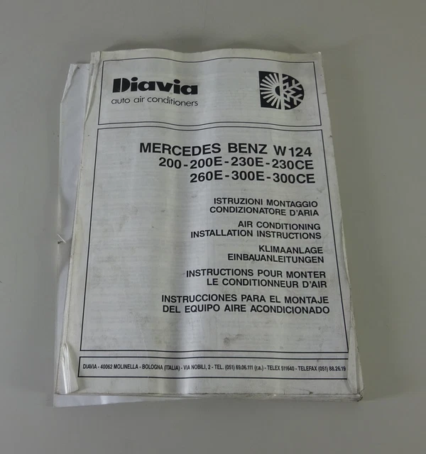 INSTALLATION GUIDE DIAVIA Air Conditioning for Mercedes W124 200-300CE ...