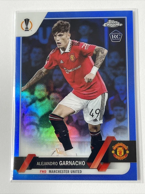 2022-23 TOPPS CHROME UCC Alejandro Garnacho Blue refractor rookie card ...