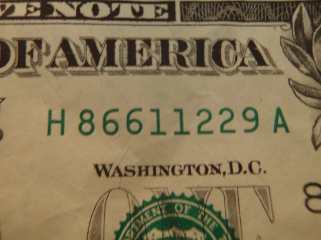 FANCY SERIAL NUMBER $1 Dollar Bill Birthday Note ~ Jan 12, 1929 ...1/12 ...
