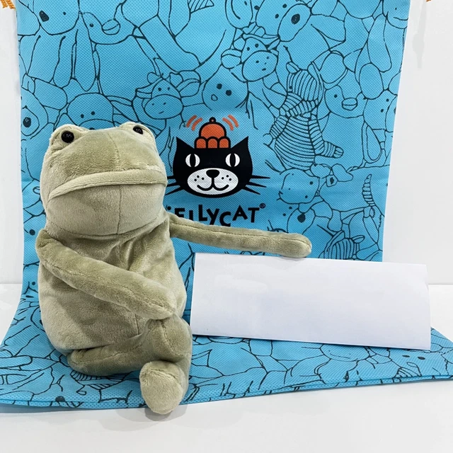 18CM JELLYCAT FERGUS Frog green doll plush new with tag & free dust bag ...