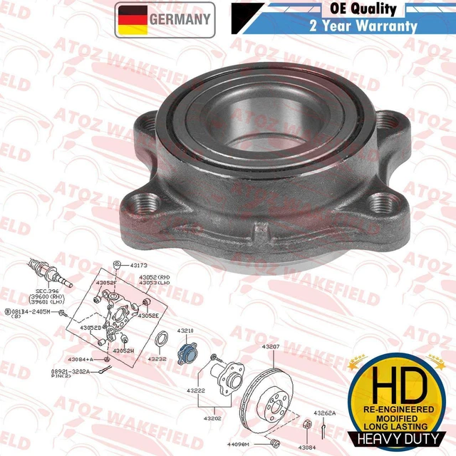 FOR NISSAN 350Z Z33 Skyline V35 Infiniti G35 Rear wheel bearing hub kit ...