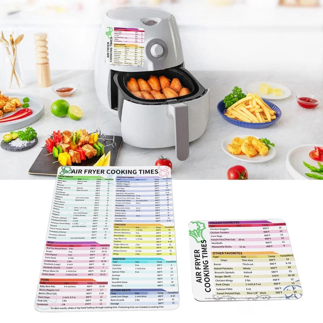 FRYER COOKING TIMES Chart Fryer Magnetic Cheat Sheet Cooking Frying ...