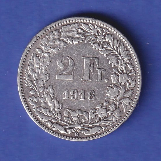 SCHWEIZ SILBERMÜNZE 2 Franken Zweifränkler Helvetia Jahrgang 1916 B EUR 51,75 - PicClick DE