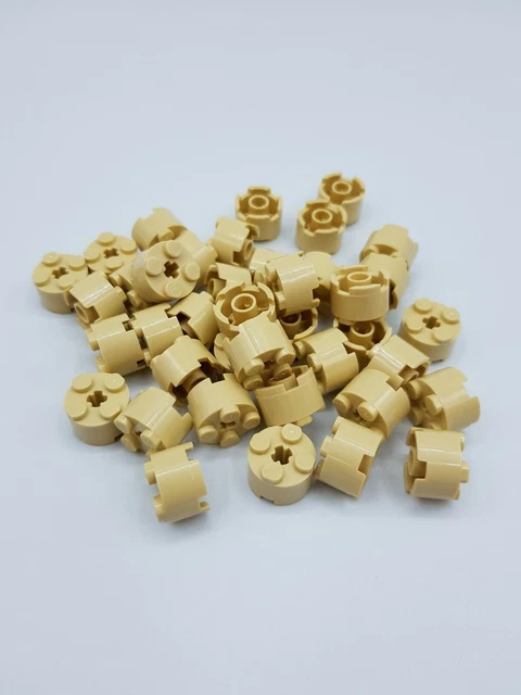 LEGO LOT 40 X Round Brick 2X2 Tan Ref 3941 / 6143 / 4125220 *Neuf* EUR ...