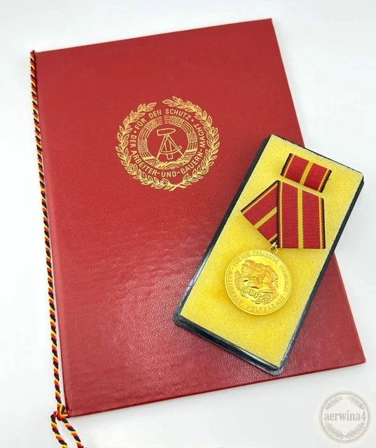 GDR MERIT DER Nva IN Gold Certificate Lieutenant-Colonel 1977 Bartel ...
