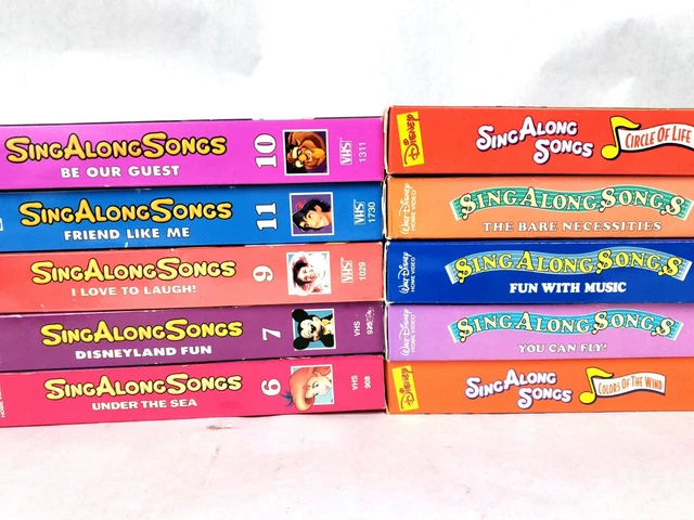 DISNEY SING ALONG Songs 12 VHS Videos Lot EUR 29,72 - PicClick FR