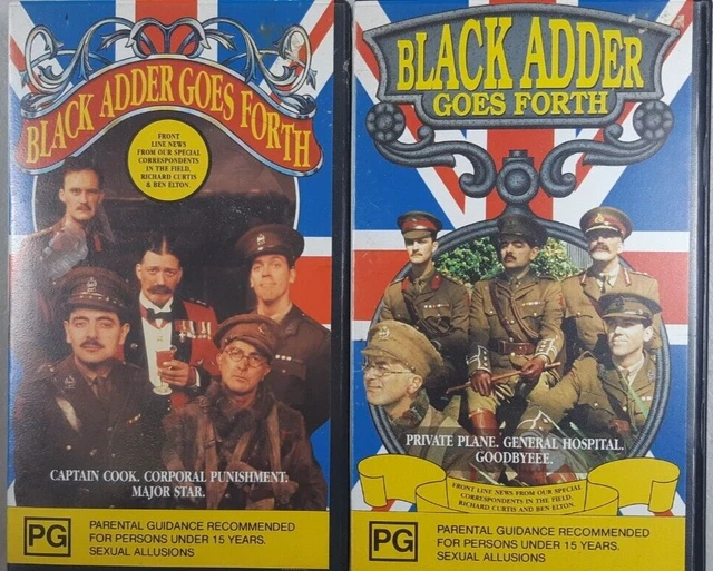 BLACK ADDER VHS Tapes Black Adder Goes forth Part One Captain Cook ...