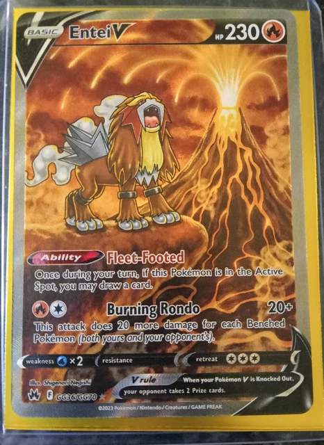 POKÉMON TCG ENTEI V Crown Zenith: Galarian Gallery GG36/GG70 Holo Ultra ...