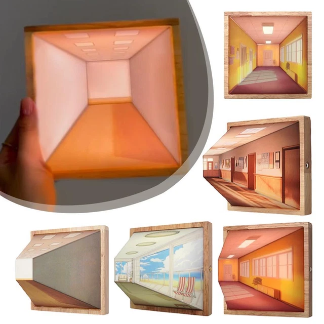 3D VISUAL EFFECT LED Night Light, Wall Mounted Design Light Night Deco ...