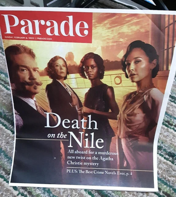 PARADE MAGAZINE FEBRUARY 6 2022 Death On The Nile Agatha Christie ...