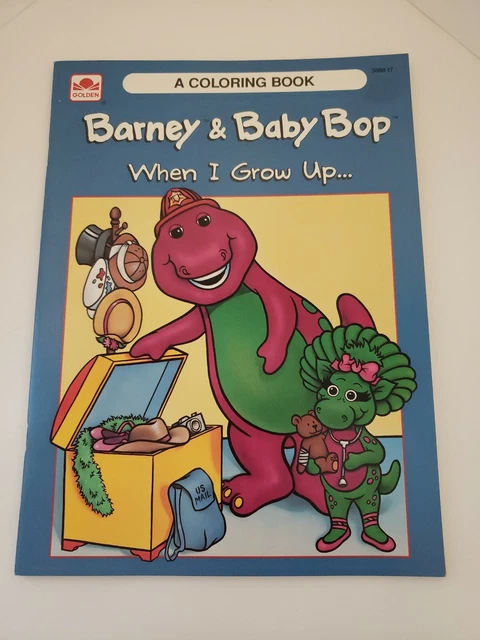 LIVRE DE COLORIAGE vintage Barney dorée et Baby Boo quand je serai ...