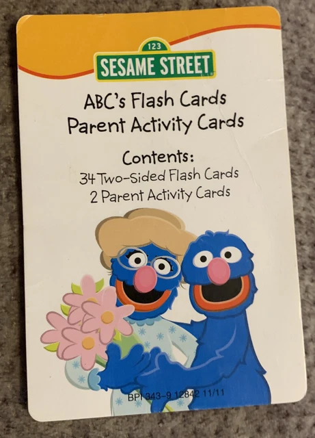 SESAME STREET EDUCATIONAL ABC’s Flash Cards. Sesame Street Characters ...