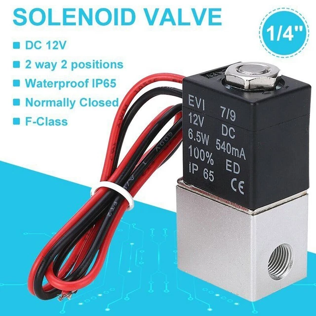 ELECTROVANNE CHAUFFE-EAU HAUT de Gamme 12V DC Air Eau Electrovanne 1/4 ...