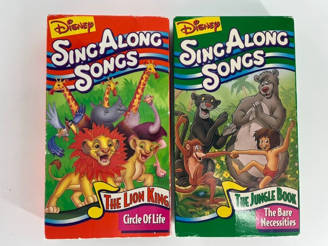 DISNEY SING ALONG Songs 2VHS Lot - The Lion King - The Jungle Book $5. ...