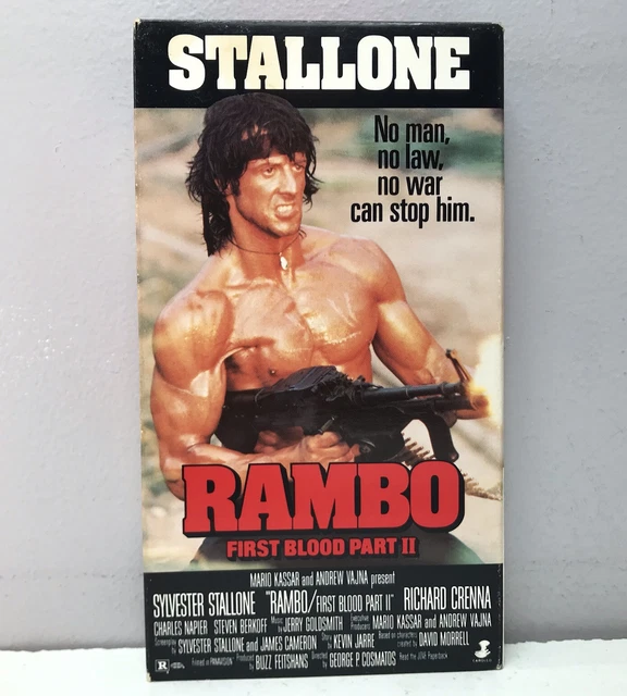 RAMBO FIRST BLOOD Part II VHS Video Tape Sylvester Stallone Carolco IVE ...