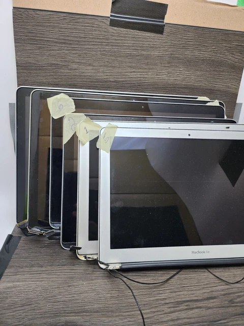 LOT OF 6 Apple Macbook Pro(4) And Macbook Air(2) Screens Read The ...
