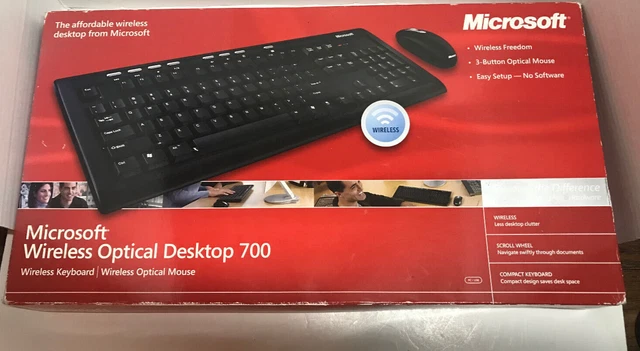 MICROSOFT WIRELESS OPTICAL Desktop 700 Wireless Keyboard Wireless ...