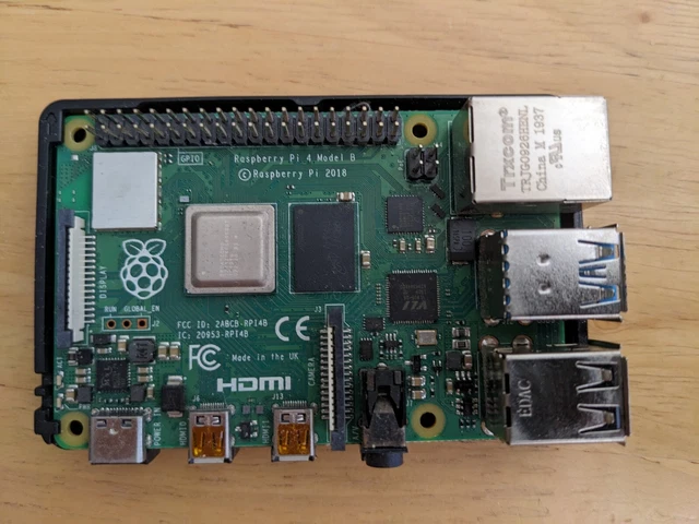 RASPBERRY PI 4 Model B, 4GB DDR4 RAM Single Board Computer (RPI4-MODBP ...