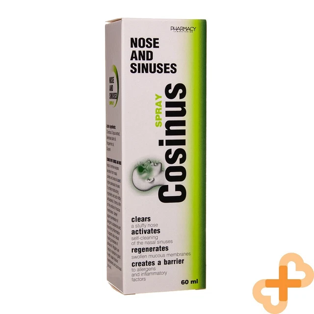 COSINUS SINUS ET Nez Spray 60 ML Soulage Stuffy Nez Nettoie Nasal Sinus ...