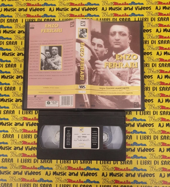 VHS FILM ENZO FERRARI 1997 GIANNI MARCHETTI ISTITUTO LUCE RCS CL 00176 ...