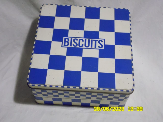 Boite Biscuit Metal Bleu
