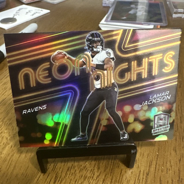 LAMAR JACKSON - 2022 Panini Spectra Neon Nights SSP Case Hit - CORVENS ...