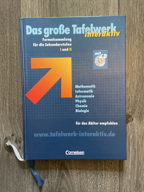 DAS GROSSE TAFELWERK interaktiv - Formelsammlung für die Sekundarstufen I und II EUR 4,99 ...