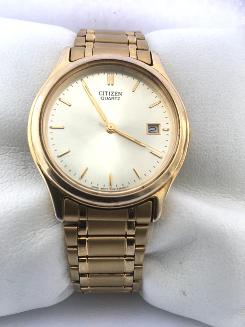 CITIZEN MENS QUARTZ Calendar 100 MT Water resistant bracelet watch 5510 ...