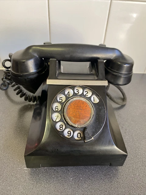 COLLECTIBLE ORIGINAL BAKELITE PMG Classic Rotary Dial Vintage Telephone ...