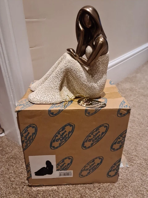 THE JULIANA COLLECTION Stone Portraits Figurine Sitting Lady - Medium £ ...