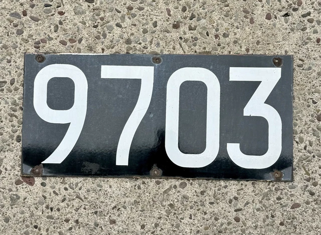 VINTAGE NYC MTA Transit Authority Subway Train Number Sign 9703 Redbird ...