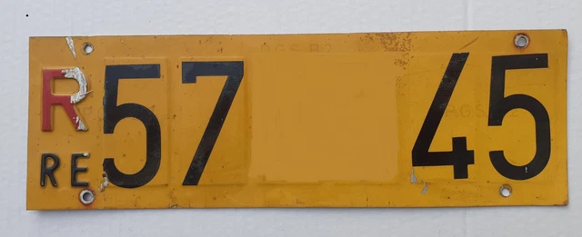 REGGIO EMILIA VECCHIA Targa Ripetitrice Rimorchio Autentica Originale ...