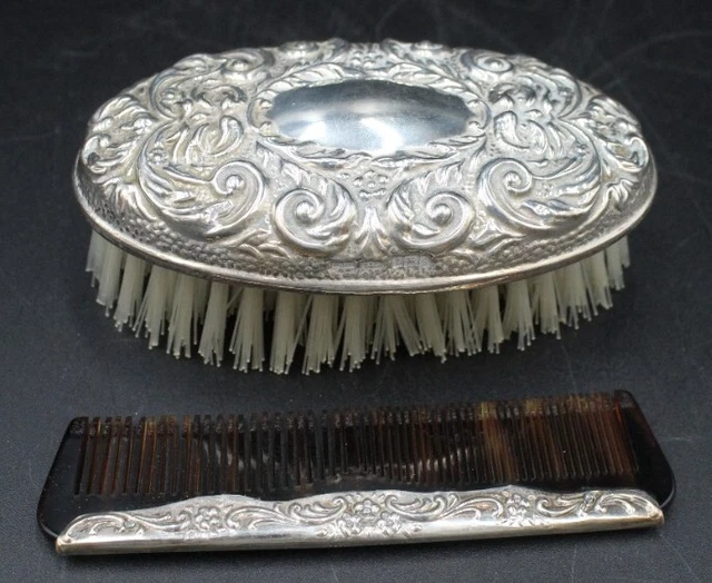 VTG 1980S BROADWAY & CO. Hallmark STERLING SILVER Vanity Brush & Comb Set - S38 £22.50 - PicClick UK