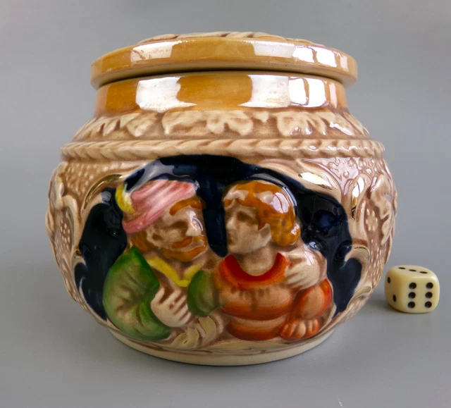 VINTAGE GERMAN TOBACCO Jar. Ceramic Hand Painted Beer Stein Design. Box ...