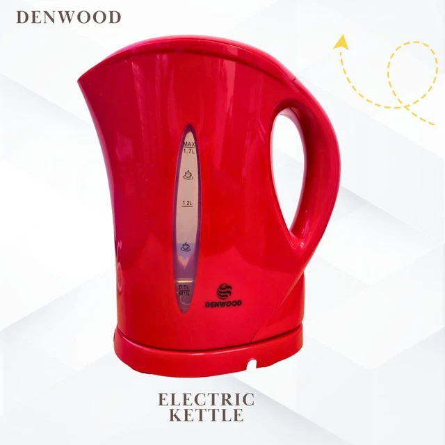 ELECTRIC KETTLE CORDLESS Fast Boil 1.7L Hot Water 2200W Kitchen Travel Jug Red £17.99 - PicClick UK