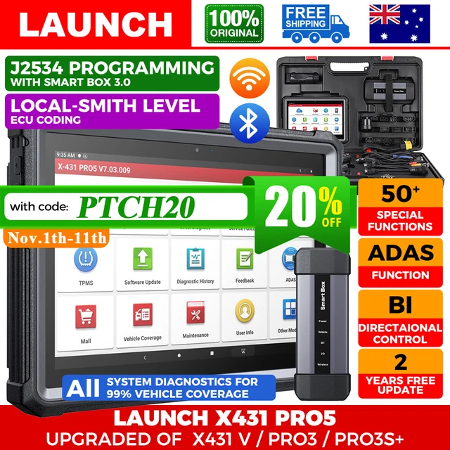 LAUNCH X431 PROS/V+/PRO 5 Car Auto Diagnostic Scanner Bidirectional ECU ...