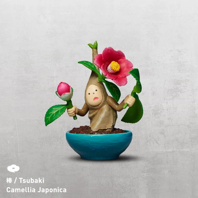 TAKARA TOMY PANDA'S ana Bon-no 盆悩 P2 樁 Tsubaki Camellia Japonica Figure ...