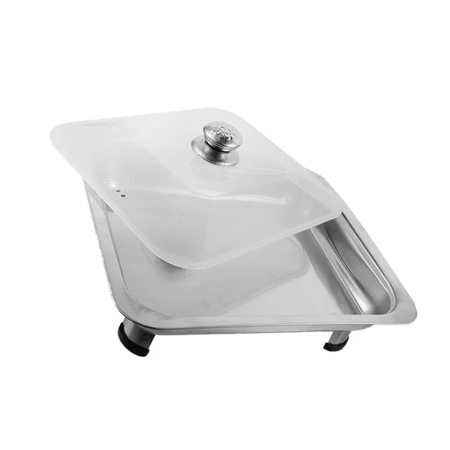 FOUR-LEG SUPPORT BUFFET Tray Stainless Steel Tray Foods Serving Plate ...