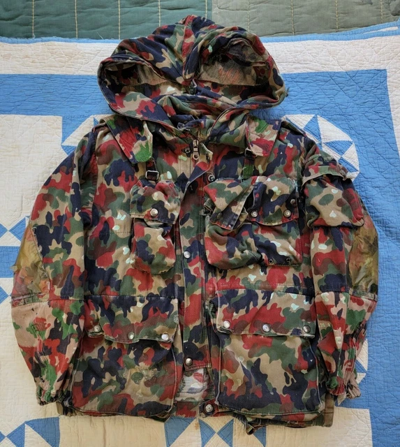VINTAGE SWISS ARMY Alpenflauge M70 Combat Field Jacket Riri Zippers ...