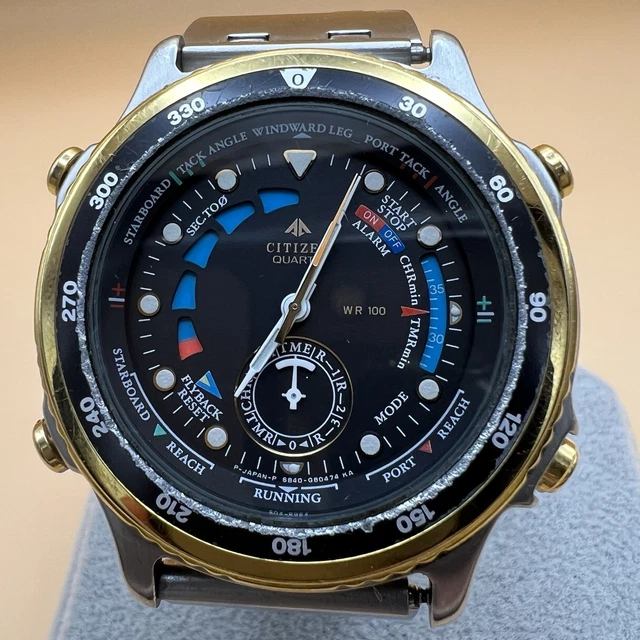 CITIZEN PROMASTER 6840-G80094 k Yacht Timer Quartz Watch vintage EUR ...