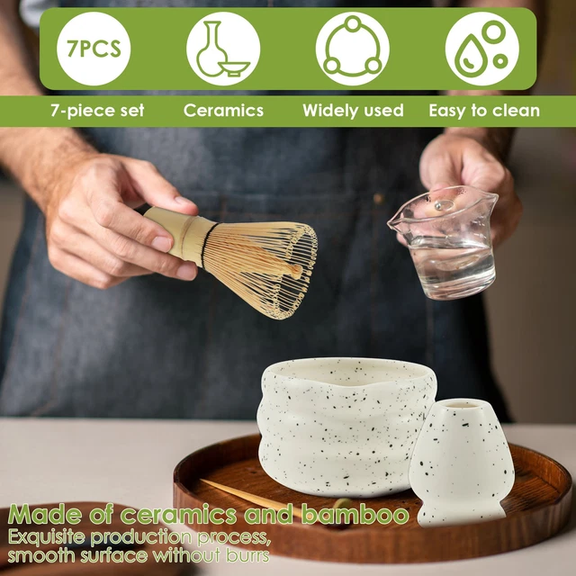 7 PCS ELEGANT Matcha Tea Set Complete Matcha Kit Practical Tea Making ...