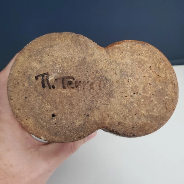 ANCIEN POT EN Grès Signé René Terras Collection Céramique EUR 10,00 ...